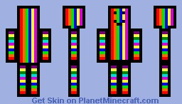 Rainbow Man Minecraft Skin