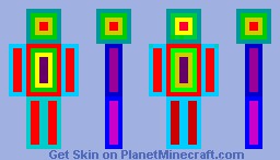 Rainbow Man Minecraft Skin