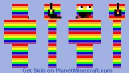 Rainbow Awesome Face Minecraft Skin