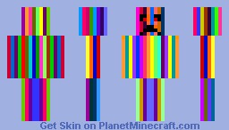Rainbow creeper Minecraft Skin