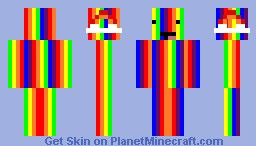Rainbow Derp Dude Minecraft Skin