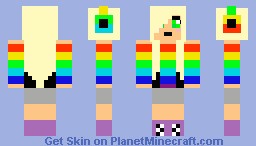 Rainbow Girl Minecraft Skin