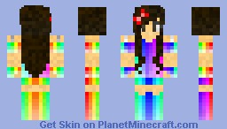 Rainbow girl Minecraft Skin