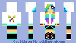 Rainbow Girl Minecraft Skin