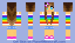 Rainbow Girl Minecraft Skin