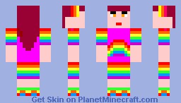 Rainbow Girl Minecraft Skin