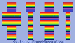 Rainbow man Minecraft Skin