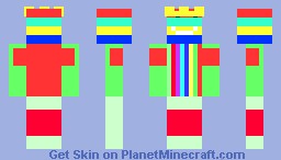 Rainbow splash Minecraft Skin