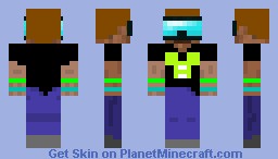 Rave Steve Minecraft Skin