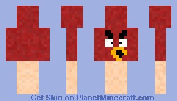 Red Angry Bird Minecraft Skin