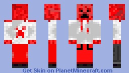 Red Creeper Of Death Minecraft Skin