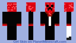 Red creeper Minecraft Skin