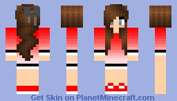 Red Dress Girl Minecraft Skin
