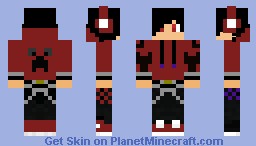 Red Emo Minecraft Skin