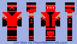 Red Fire Ninja Minecraft Skin