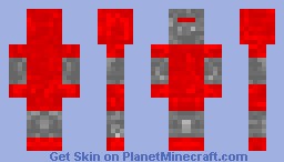 Red Grey Robot Minecraft Skin