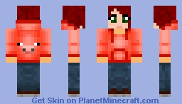 Red Haired Pig Jacketed Minecraft Skin