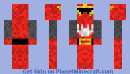 Red Power Ranger Minecraft Skin