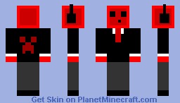 Red Slime Guy In A Suit Minecraft Skin