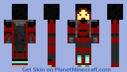 Redstone Night Assassin (with face) Minecraft Skin
