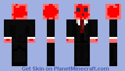 Red Slime in A Suit Minecraft Skin