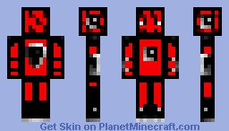 Red Warrior Robot Minecraft Skin