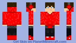 Red Hoodie Minecraft Skin