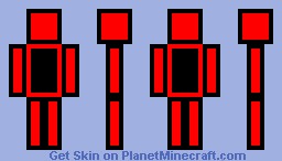 Red and Black Outlines Minecraft Skin