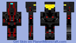 Halo spartan Red and Black Minecraft Skin