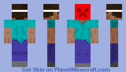Red creeper mask Minecraft Skin