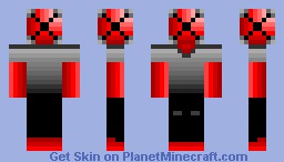 Red X-cube Minecraft Skin