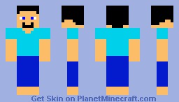 Reverse steve Minecraft Skin