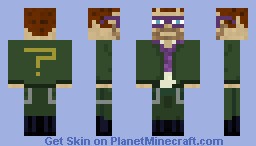 Riddler with out hat Minecraft Skin