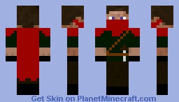 Red cloaked ranger Minecraft Skin