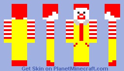 Ronald McDonald Minecraft Skin