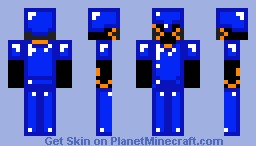 Royal blue volcano warrior Minecraft Skin