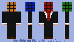 Rubik Cube in Suit Minecraft Skin