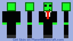 SLIME in a suit 3D outline! Minecraft Skin