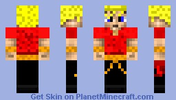 Custom DBZ SSJ skin Minecraft Skin