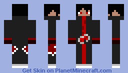 Sasuke (Taka) With Akatsuki Cloak Minecraft Skin
