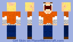 SCREAMING MAN Minecraft Skin