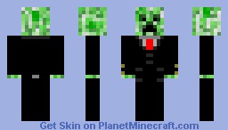 Secret Service Creeper Minecraft Skin