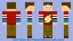 Sheldon Cooper - The Flash T-Shirt Minecraft Skin