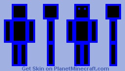 Blue creeper head! Minecraft Skin