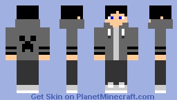 Skater Boy Grey Minecraft Skin