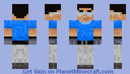 Blue Guy with Glasses Minecraft Skin