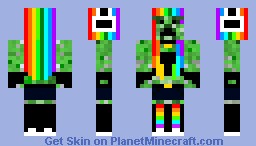 Rainbow Creeper Minecraft Skin