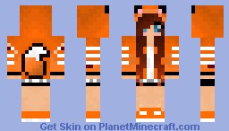 Brunette With Tails Sweatshirt Minecraft Skin