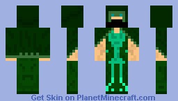 Green hood guy. Minecraft Skin