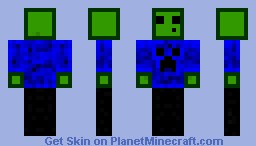 Green slime dude with creeper shirt Minecraft Skin